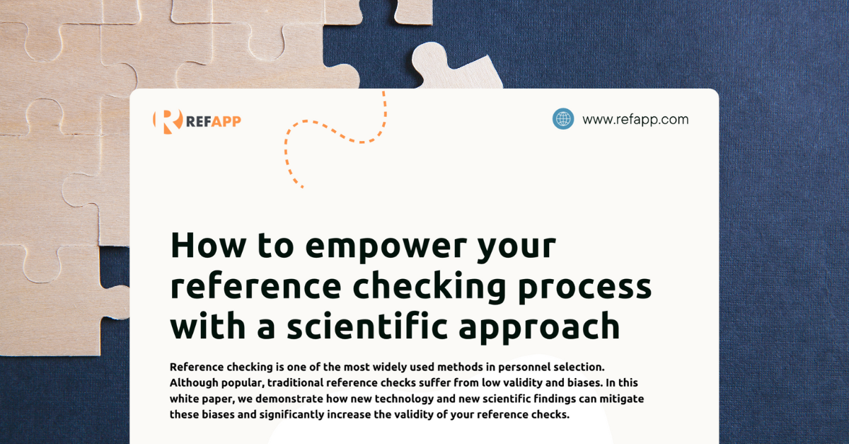 White Paper: How to empower your reference checking process with a scientific approach